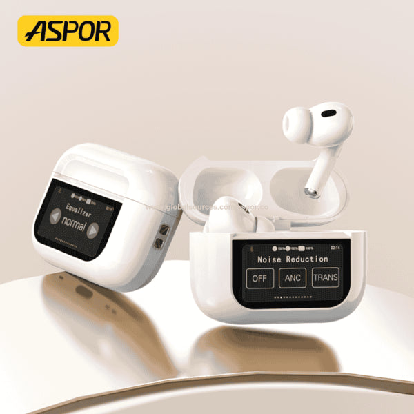 ASPOR A629 V5.3 ANC Touch Screen AirBuds Pro Version – Cubeonline.pk